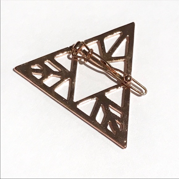 Accessories | Rose Gold Intricate Triangle Hair Pin | Poshmark